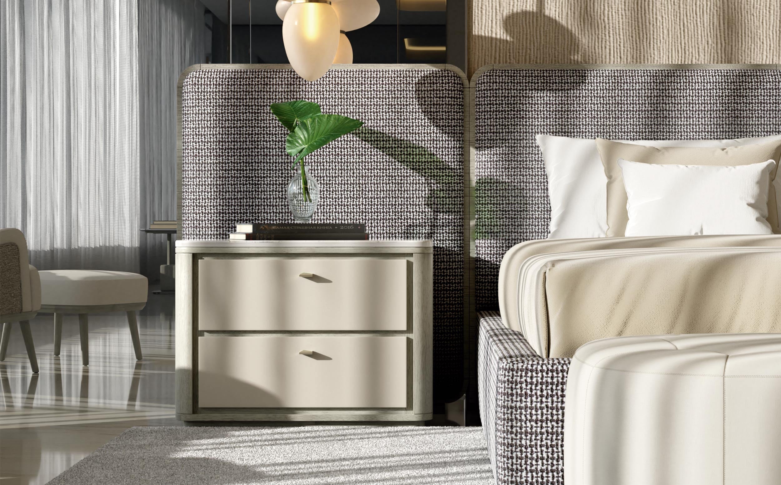 GEM NIGHTSTAND 301 (STONE TOP) (DRAWER FRONT HG) | Adriana Hoyos ...