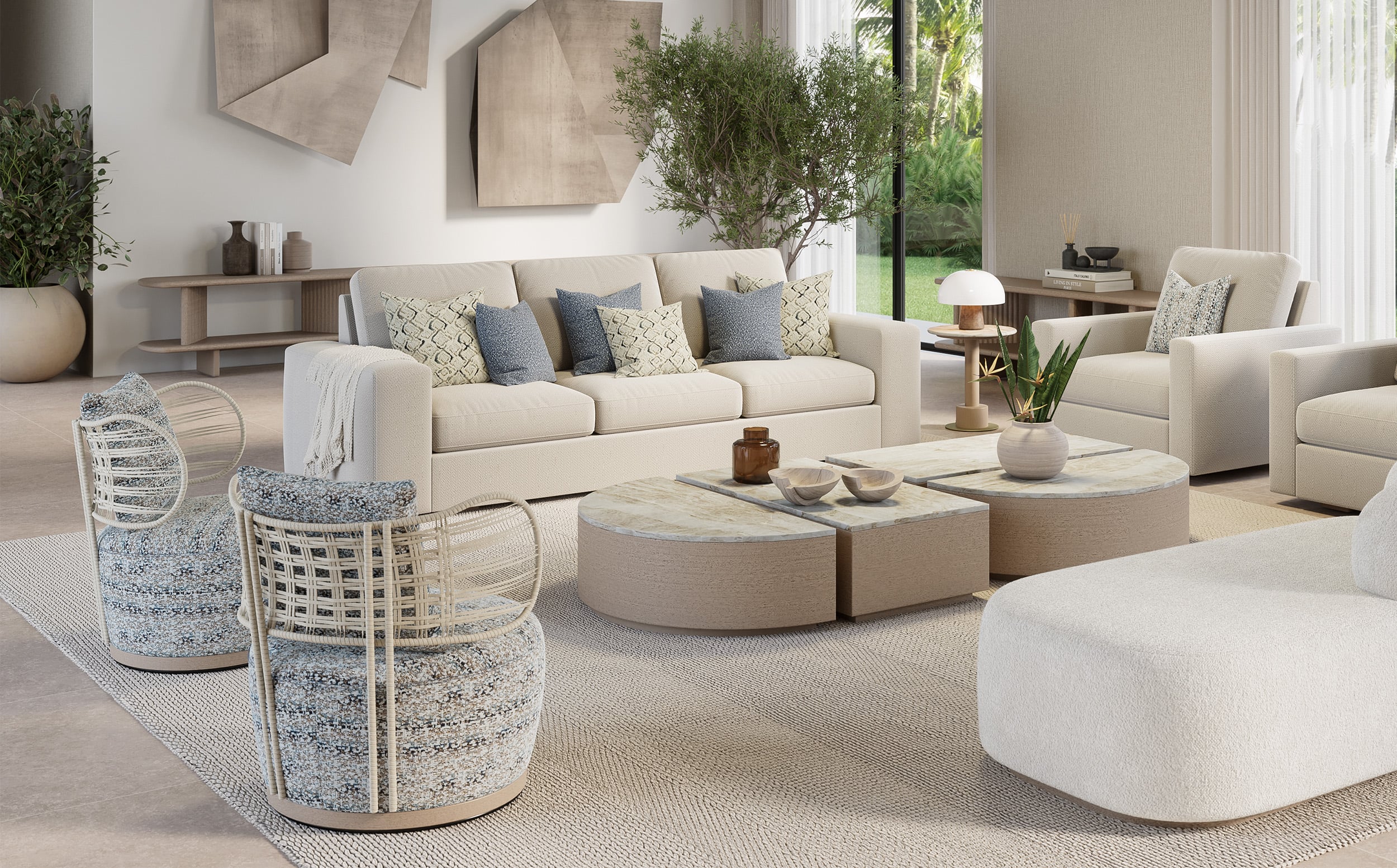 LUA COCKTAIL TABLE 211 (STONE TOP) | Adriana Hoyos | Worldwide